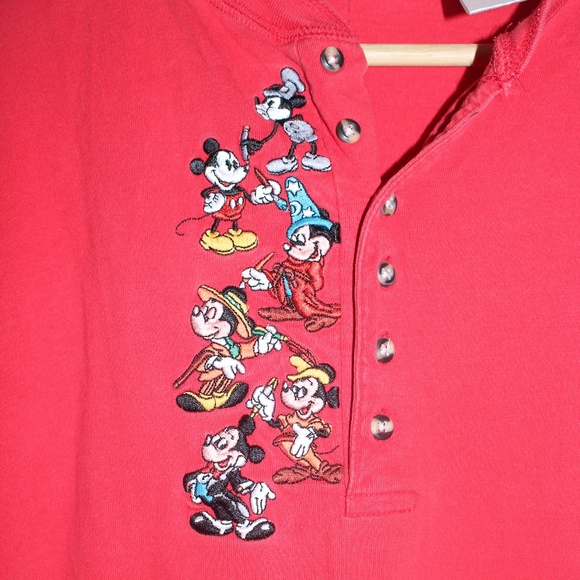 Disney | Tops | Mickey Mouse Disney Red Long Sleeve Tee | Poshmark